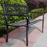 Winston Porter Ruda Outdoor Bench With Steel Frame,Black & Reviews | Wayfair